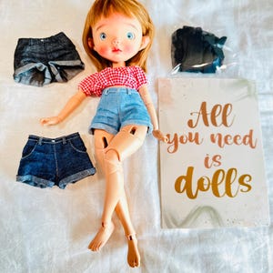 Set: Turtleneck and Overall Dress for Pullip, Obitsu 26 27, Blythe ...