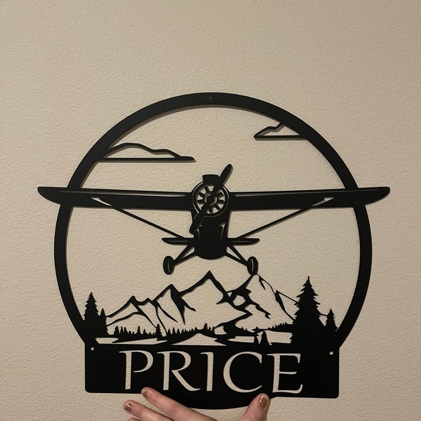 Personalized Airplane Metal Sign, Aviation Decor, Pilot Gift - Etsy