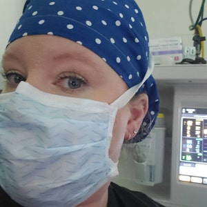 Satin Lined European Red Polka Dot Surgical Scrub Hat - Etsy