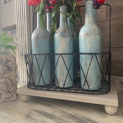 Wood Riser, Ball Leg Wood Tray, Farmhouse Decor, Rustic Tray, Riser ...