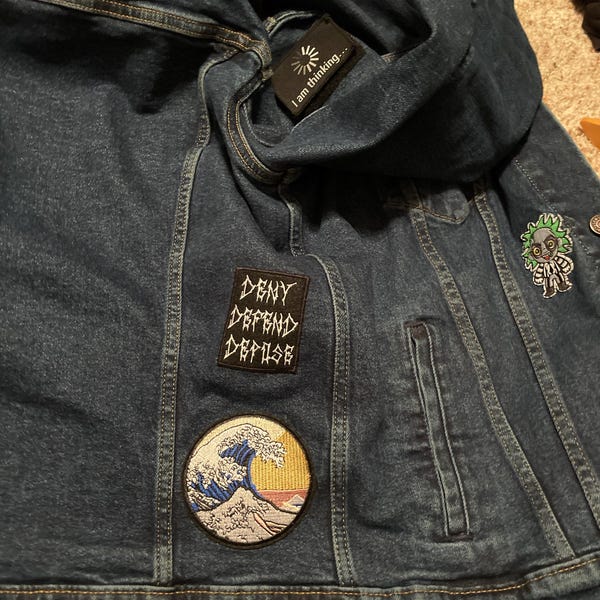 Large Spine Vertebrae in White or Black Iron-on or Sew-on Patch ...