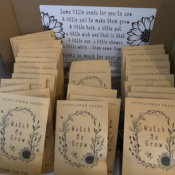 Custom Printable Seed Packet, Seed Envelope, Printable Seed Packet ...