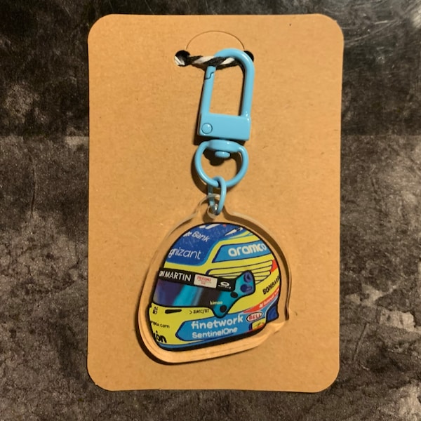 Driver Helmet Acrylic Charms | F1 Driver Keychains for Backpacks, Bags ...