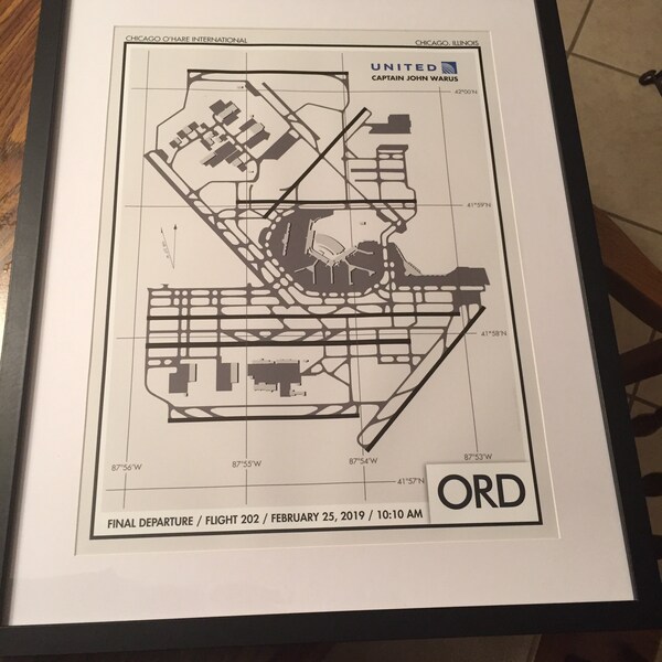 Embry Riddle Colors Daytona Airport Art Print, DAB Airport Map Poster ...