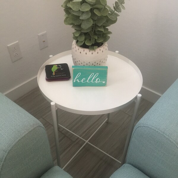 Hello Mini Block Wood Sign - Coffee Bar Sign - Tiered Tray Wood Sign ...