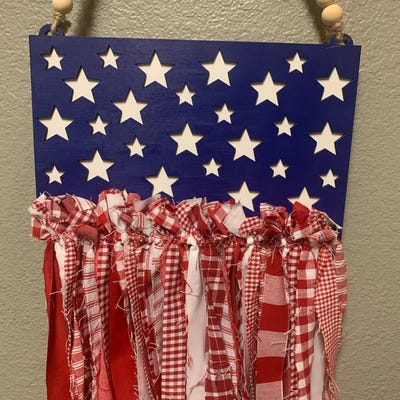 AMERICAN Flag Door Hanger USA Stars and Stripes Front Door Decor ...