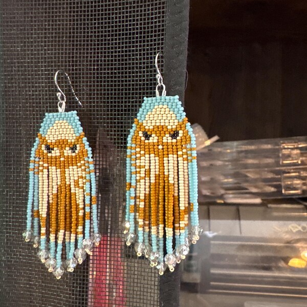 PDF BEADING PATTERN - Raven Beaded Oval Earrings Pattern for Bird and ...