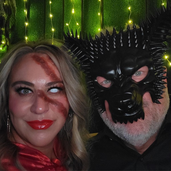 Angry Wolf Spikes Masquerade Mask Cosplay Halloween Costume Hunted ...