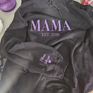 Custom Embroidered Auntie Sweatshirt, Personalized Embroidery Aunt ...