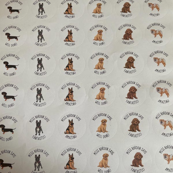Good Work Sticker Mix Teacher Stickers Reward Stickers Personalised ...