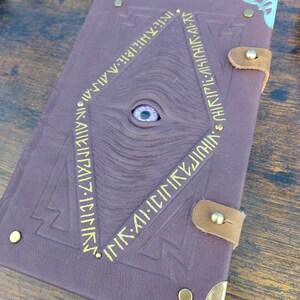 Grand Demonic Grimoire With 4 Eyes Large Dark Necronomicon, Black ...