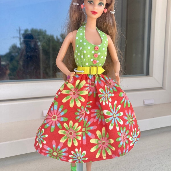 11.5"-12" Fashion Doll Dress, 1/6 Fashion Doll Dress, Handmade Fashion ...
