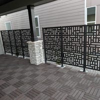 Metal Privacy Panel Set, Windy Tree, Decorative Panels, Outdoor Garden ...