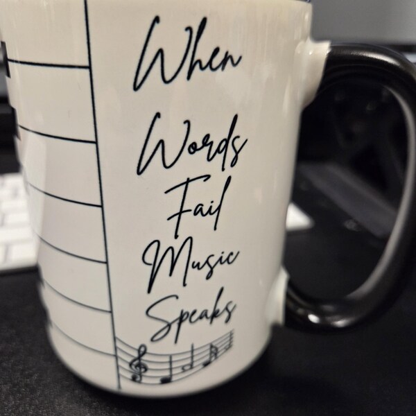 Piano Keyboard Mug Music Teacher Gift Music Quote Mug Music Room Decor ...