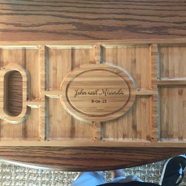 Personalized Charcuterie Board With Handles and Utensil Holder - Etsy