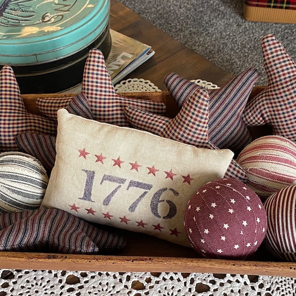 Primitive Homespun Fabric Farmhouse Decor Patriotic Americana USA 4th ...