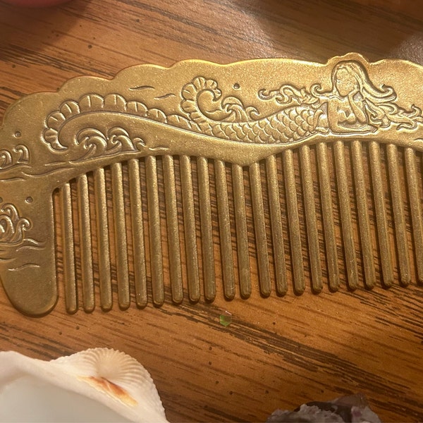 Vintage Copper Travel Comb, Floral Design Antique Unique Rare,vtg Comb ...