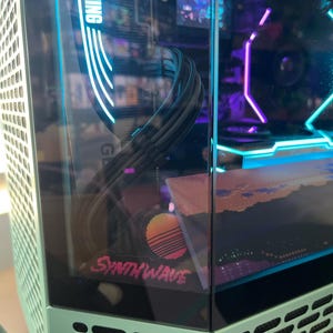 Vaporwave Aesthetic Pixel Art Cityscape MS Paint Inspired Vinyl Sticker ...