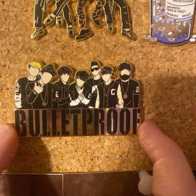 2013 BTS 방탄소년단 Bulletproof Enamel Pin - Etsy
