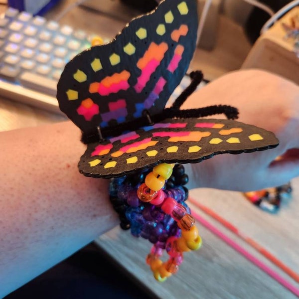 Kandi Glow in the Dark Gas Mask (white and Rainbow) Kawaii, Rave ...