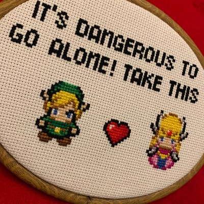 Legend of Zelda Link & Zelda Set of 2 Cross Stitch Pattern Valentine ...