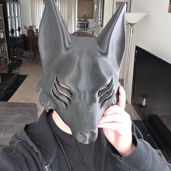 3-eyed Kitsune Mask | Limited Quantity | Customizable & Paintable ...