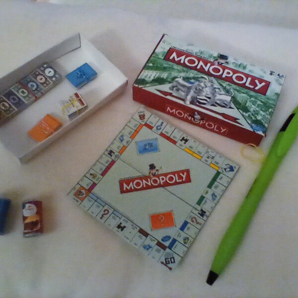 Miniature Monoply Board Game Template Mini Monopoly Full Set PRINTABLE ...