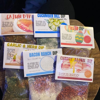 Pick Your Own Flavors 4 Pack Dip Mix Packages Perfect for Appetizers ...
