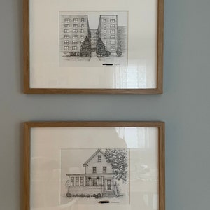 Custom Home Portrait Hand Drawn Original House Sketch Home Drawing ...