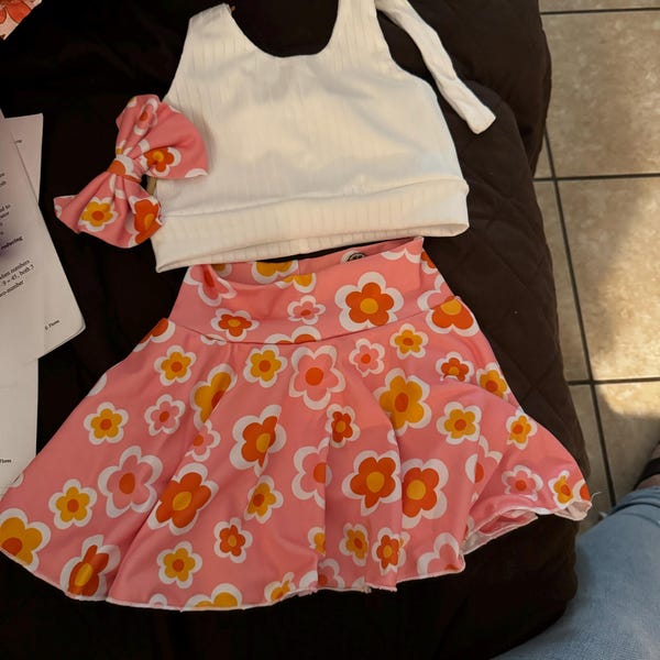 Two Groovy Birthday Outfit, Toddler Crop Top,groovy Girl Outfit, Floral ...