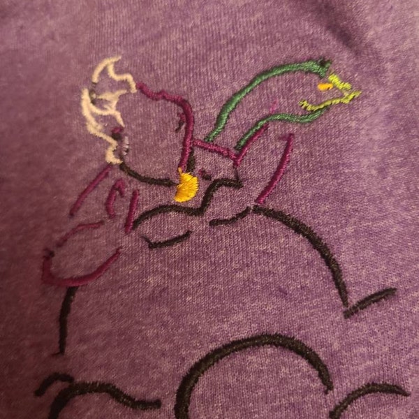 Ursula From the Little Mermaid Sketch Digital Embroidery Machine ...