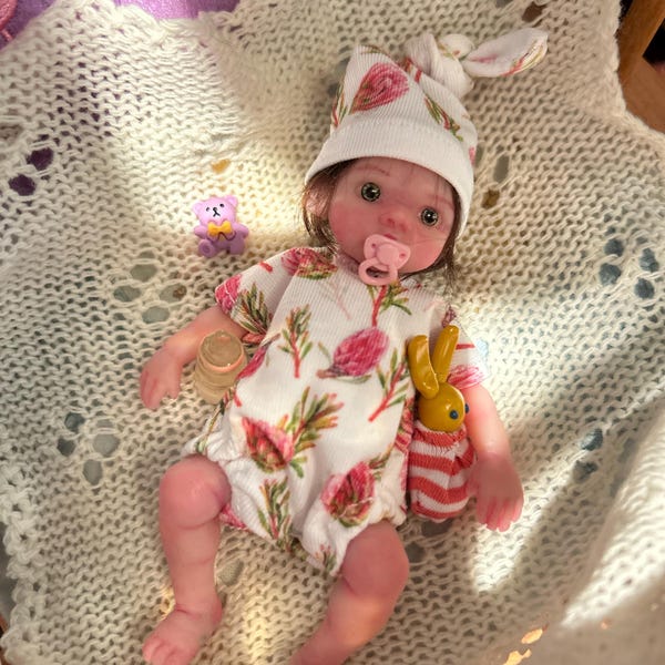 Mini Silicone Baby Doll Girl 6 Inch Catrina, Mini Silicone Babies ...