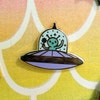 Tiny Alien Enamel Pin - Etsy