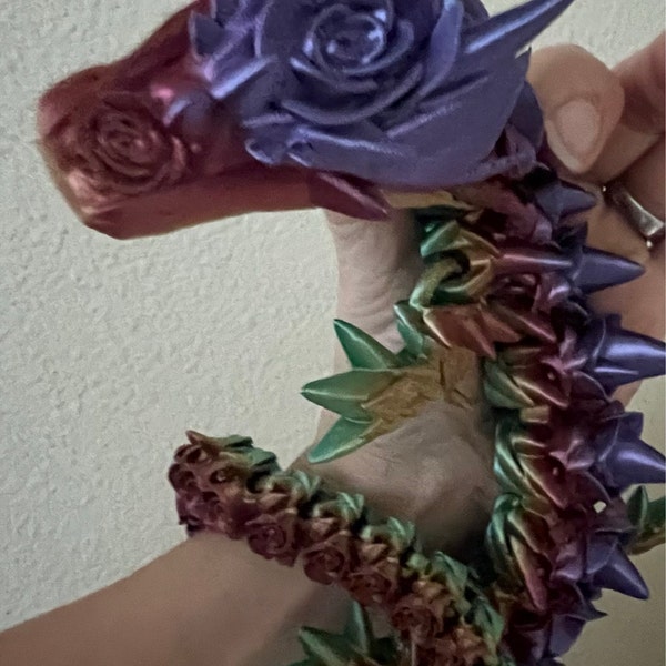 Flexi Rose Dragon 3D Print - Etsy