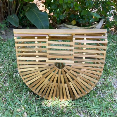 Rattan Woven Bali Bag Rattan Basket Beach Handbag Wicker - Etsy