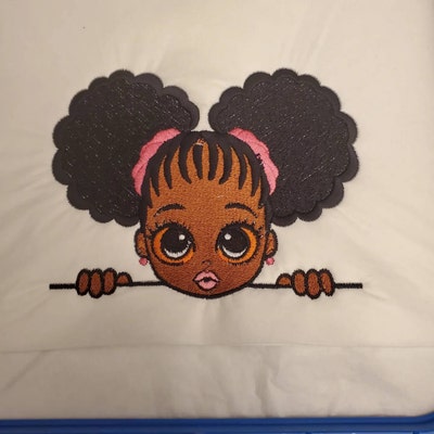 Black Girl Embroidery Design, 5 Sizes, Instant Download - Etsy