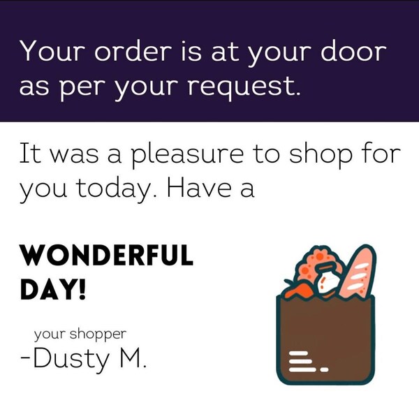 Shipt Themed Thank You Note, Message Personalized, Instacart Shipt Card ...