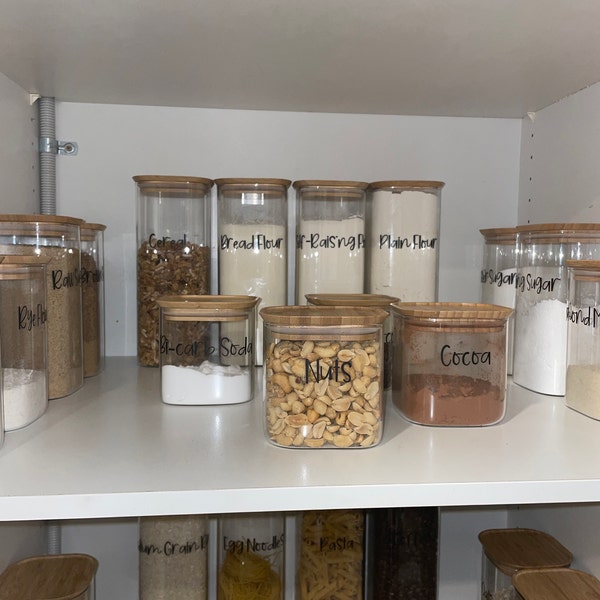 Custom Pantry Labels (LABELS ONLY) | Organisational Labels | Kitchen ...