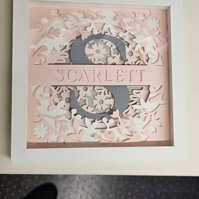 3D Flower Split Monogram A-Z Shadow Box, Alphabet Family Name SVG ...
