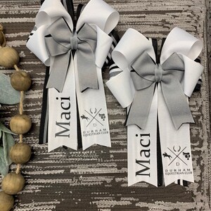 Custom Logo Equestrian Horse Show Bows - Etsy