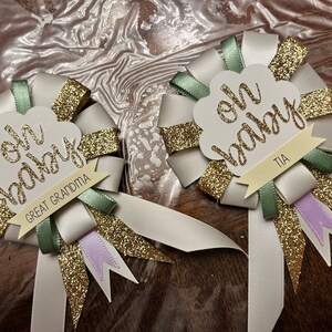 Sage Oh Baby Banner for Baby Shower Sage Green White Gold - Etsy