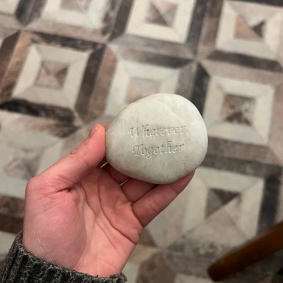 Custom Engraved Word Stone Personalized Grey Stone - Etsy