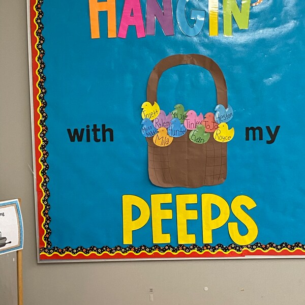 Spring Peeps Theme Bulletin Board Kit - Etsy