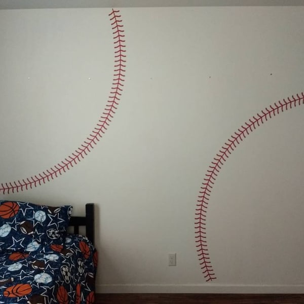 Baseball Stitches Decal. Comes in 2 78 X 26 Cuts IM019 - Etsy