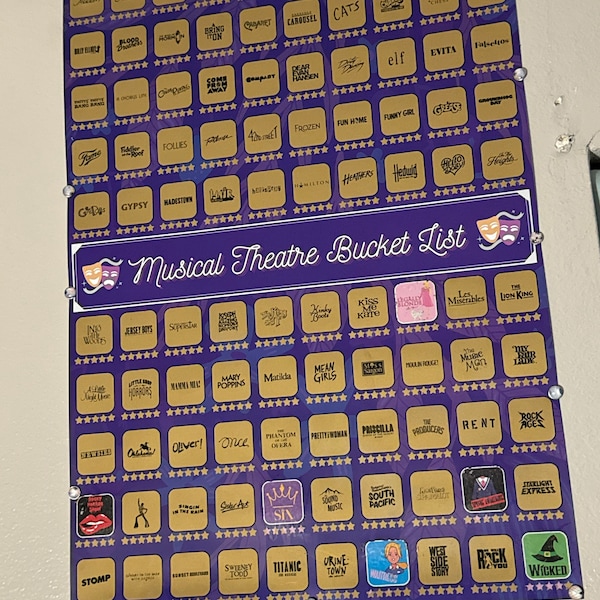 Musical Theatre Scratch off Poster - Gift for Musical Theatre Fans ...