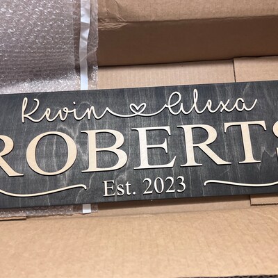 Stain or Paint Lettering Add-on for Jayohandco Wood Signs attachment ...