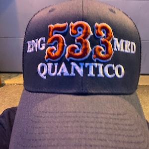 Free Personalization 3D Number Puffed Numbers Embroidered Hat, Fire ...
