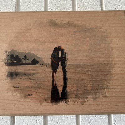 Foto personalizada en madera, foto grabada en madera con estilo ...