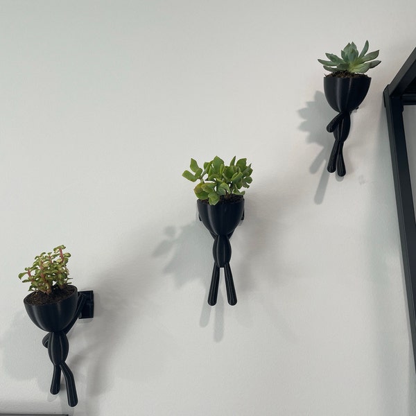 Adventurer Planter | White & Black | Plant Buddy “trio” | Plant Holder ...