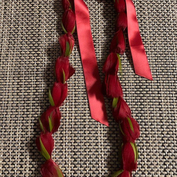 Ribbon Lei Pikake, Hawaiian Wedding Lei, Handmade Ribbon Leis, White ...